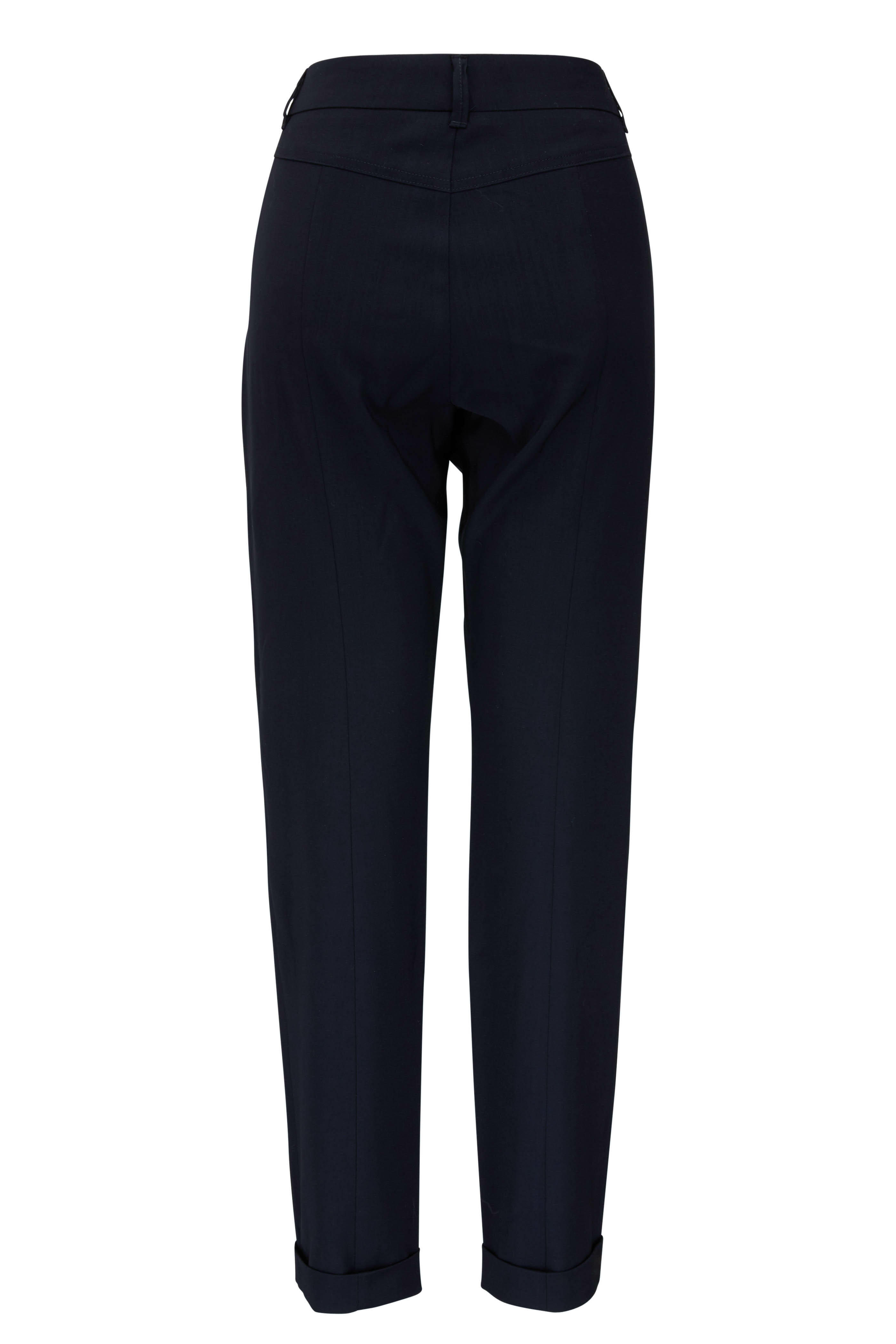 Bogner - Maja Navy Blue Light Weight Wool Cuffed Pant