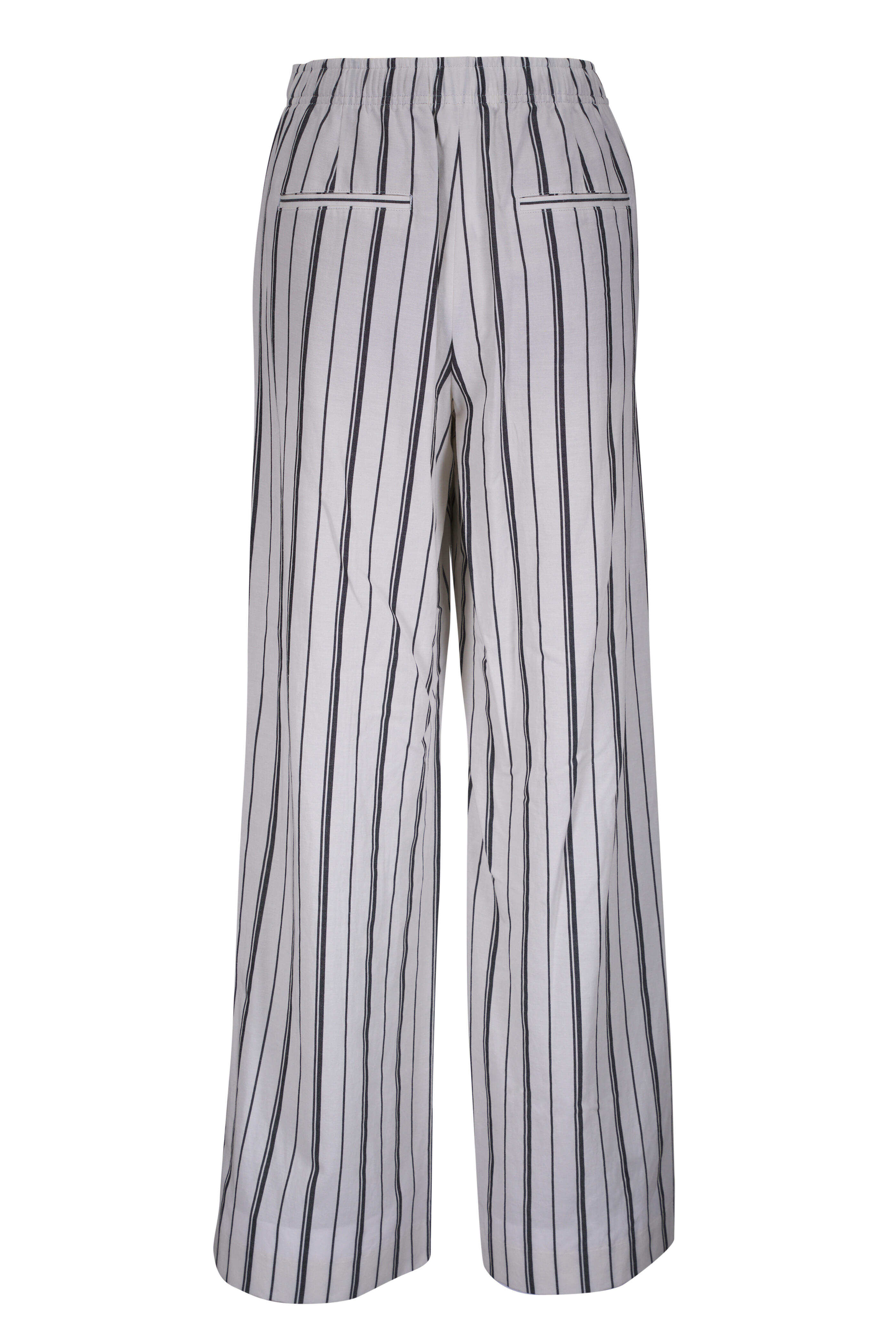 Vince - White & Black Stripe Pant | Mitchell Stores