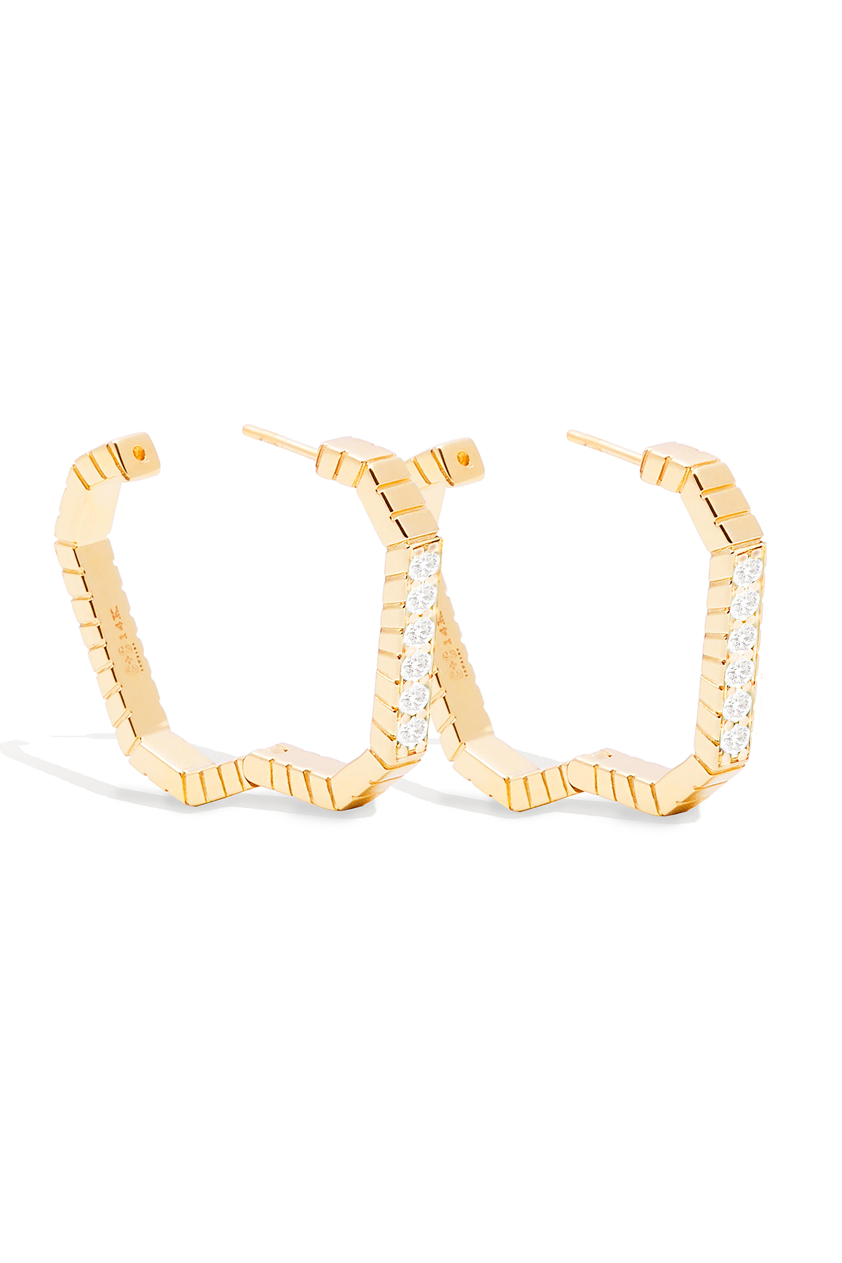 Campbell + Charlotte - 14K Diamond Hoop Earrings