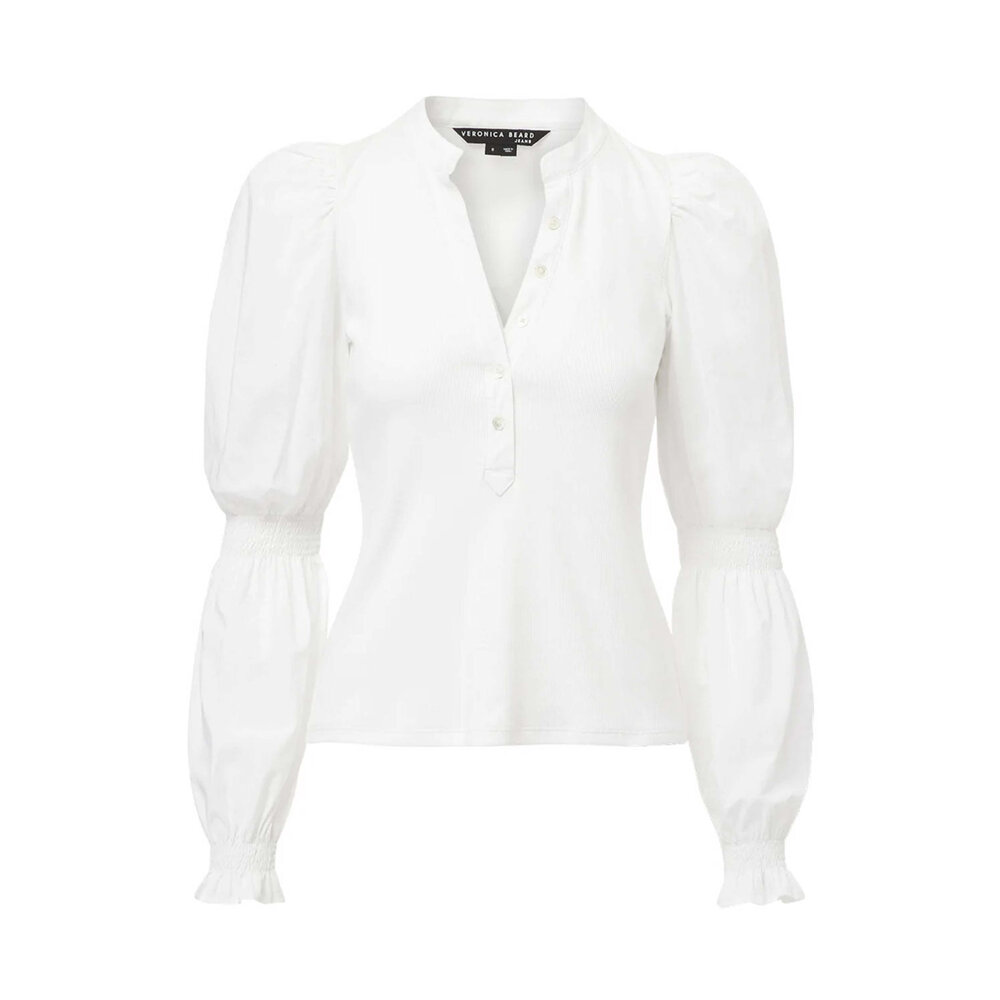 Veronica Beard - White Effy Top | Mitchell Stores