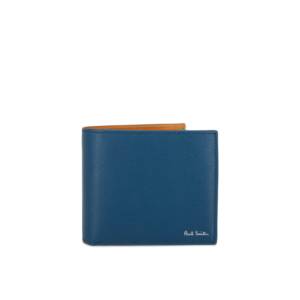 Paul Smith - Blue Leather Bi-Fold Wallet | Mitchell Stores