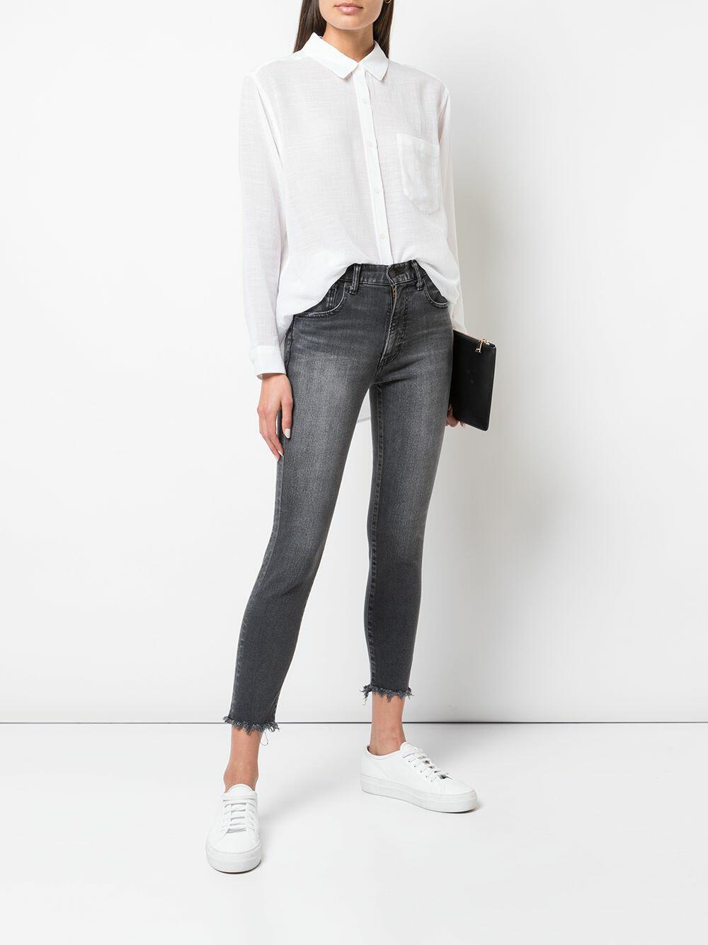 Moussy - Westcliffe Light Black Distressed Hem Skinny Jean Moussy - Westcliffe Light Black Distressed Hem Skinny Jean