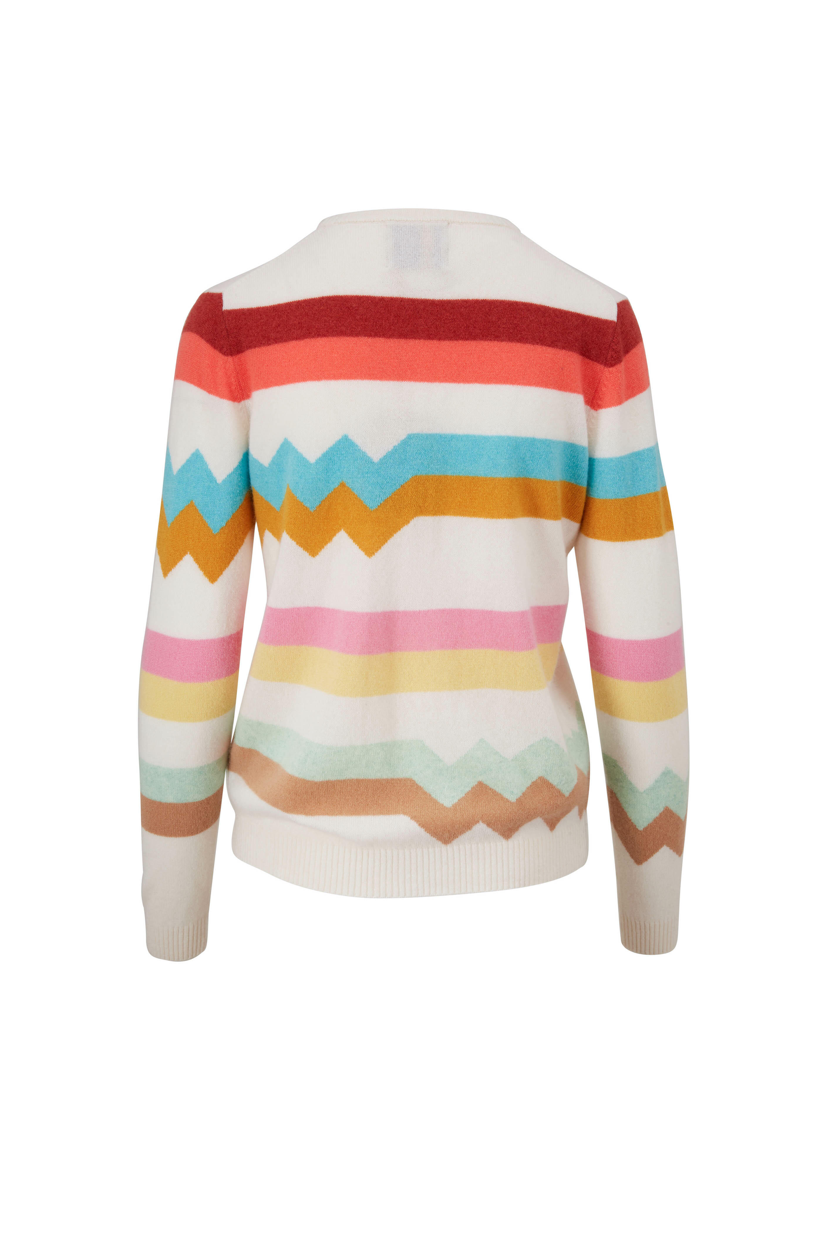 Jumper 1234 - Electric Stripe Cashmere Crewneck Sweater