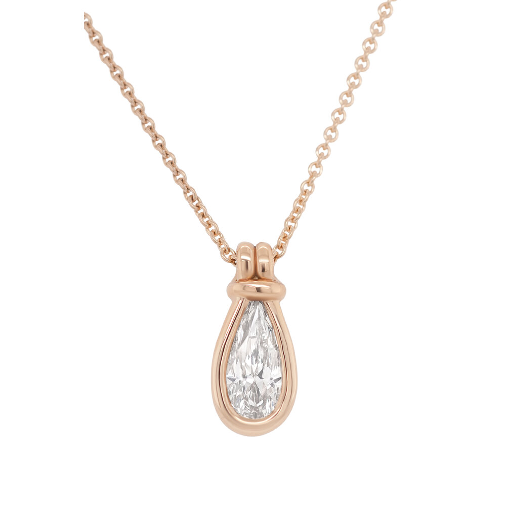Kali Zoe - 18k Yellow Gold Champagne Diamond Hitch Necklace