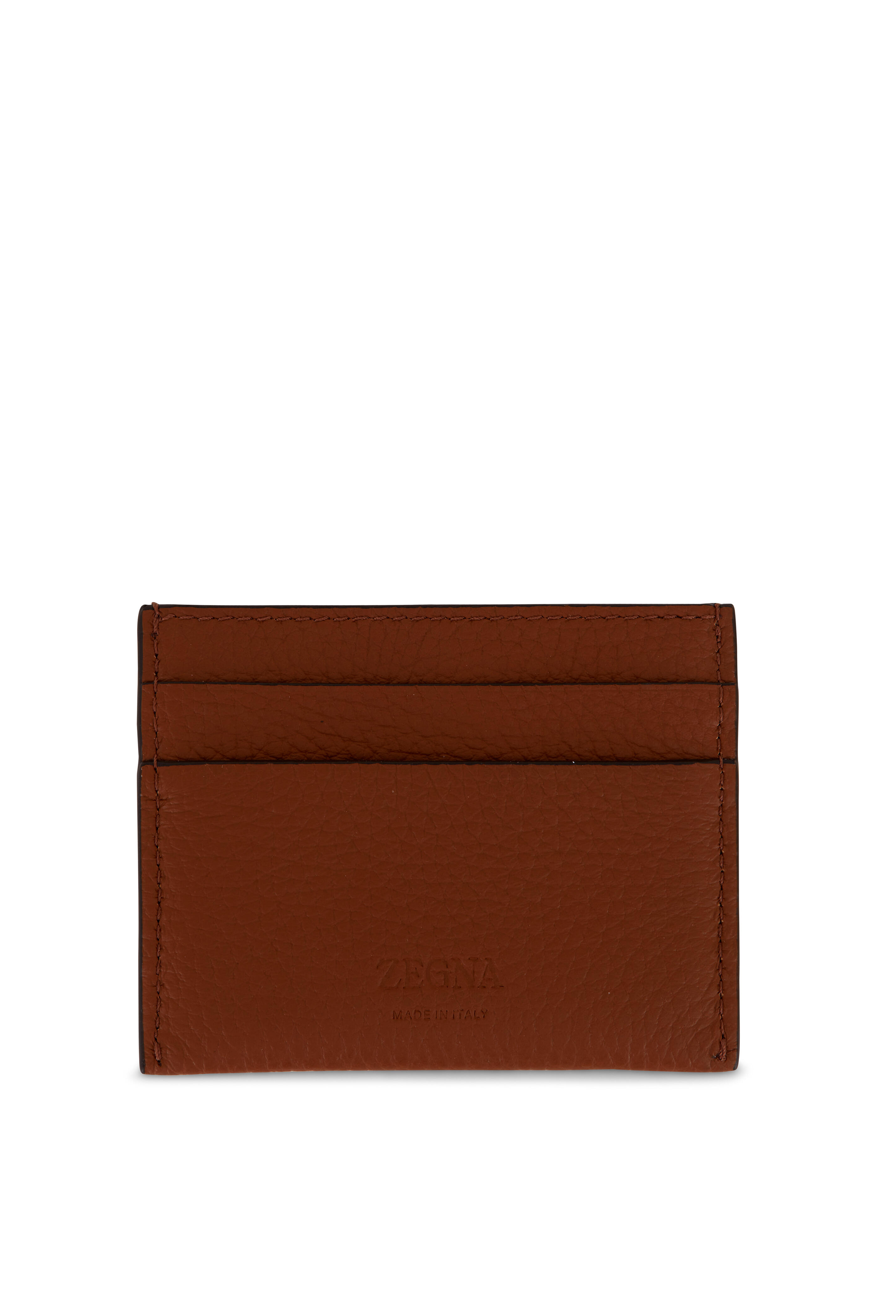 Zegna - Vicuna Deerskin Leather Simple Card Case