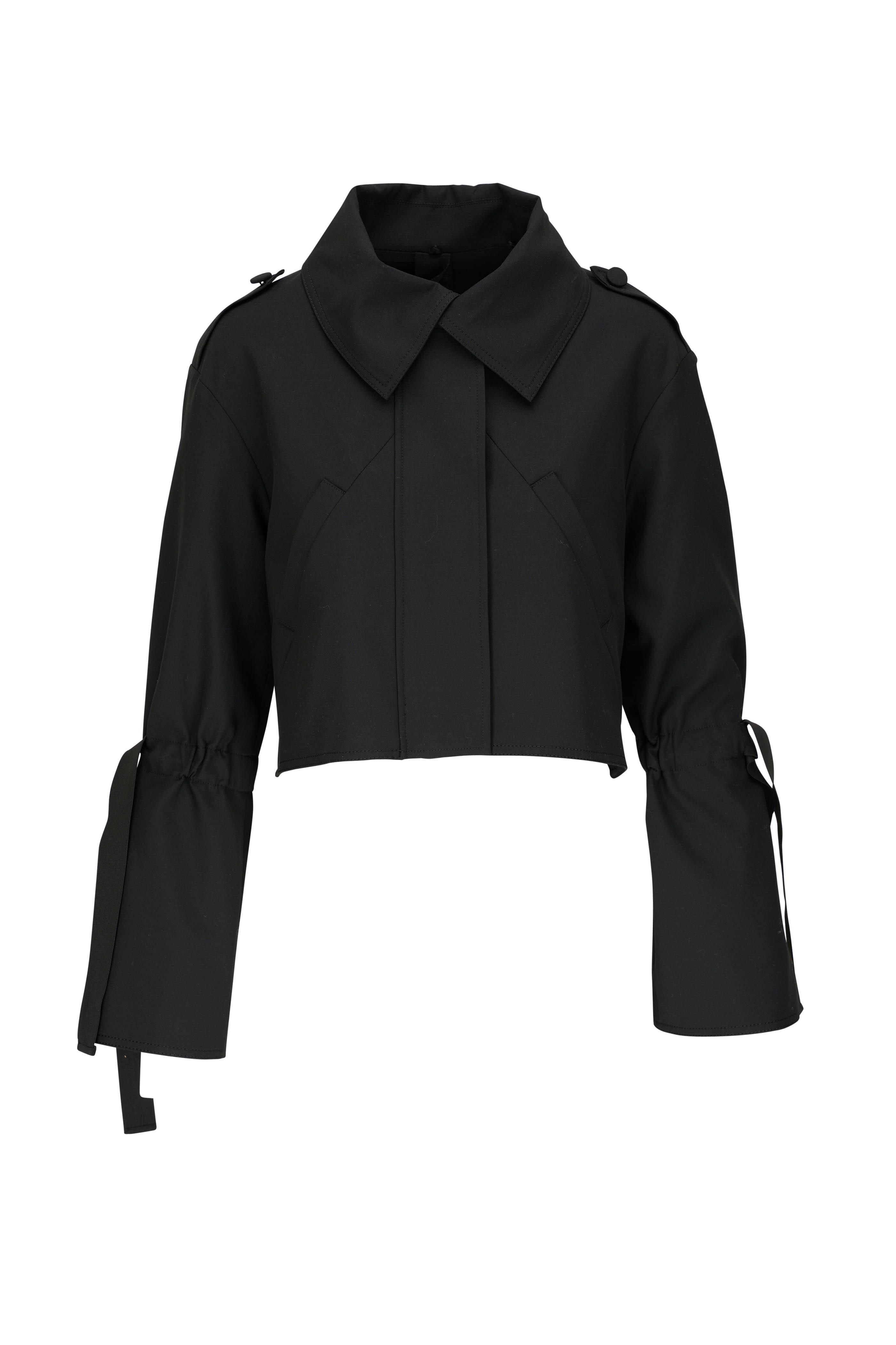 KZ_K Studio - Macba Sculpt Black Tech Broadcloth Jacket