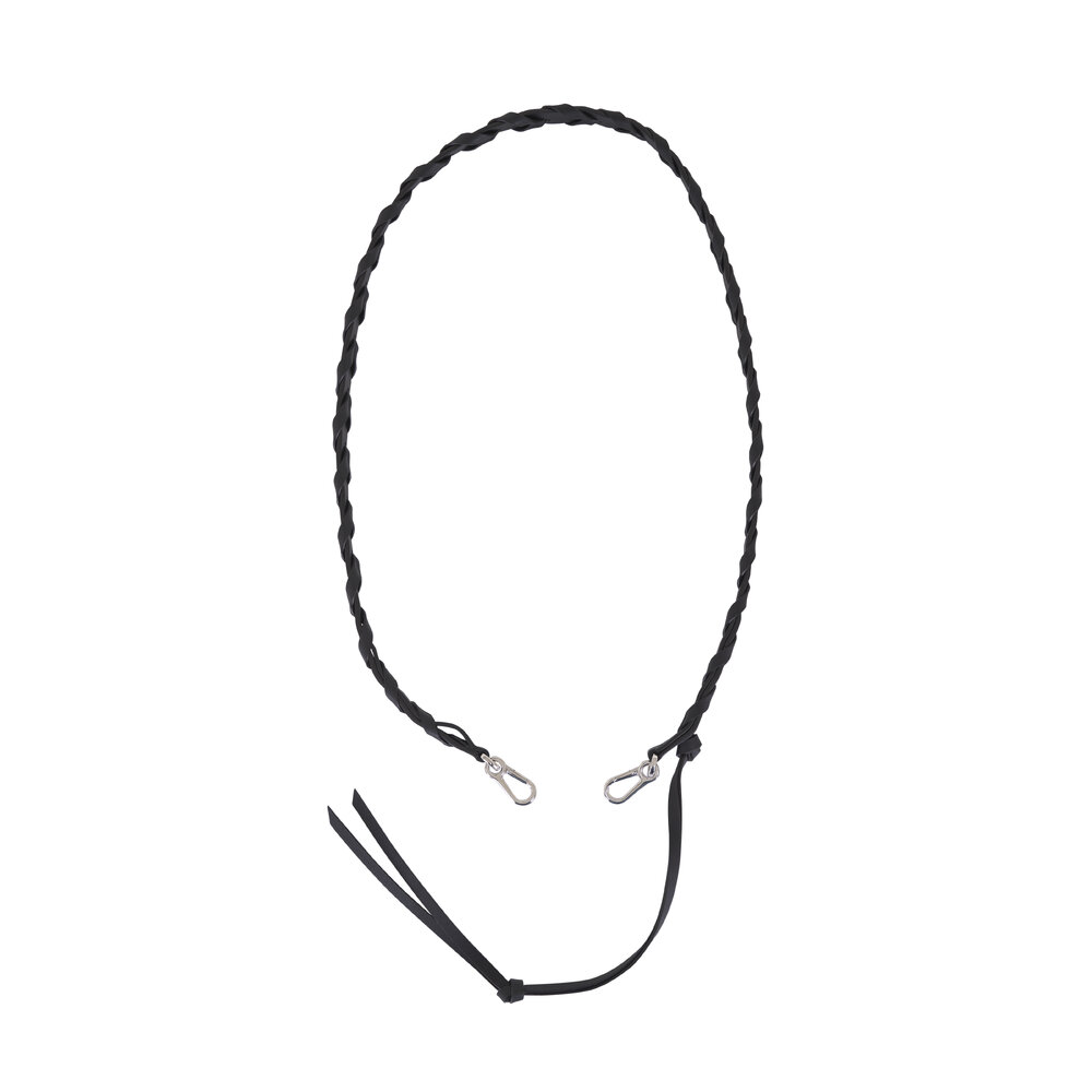 Loewe - Thin Black Braided Leather Handbag Strap