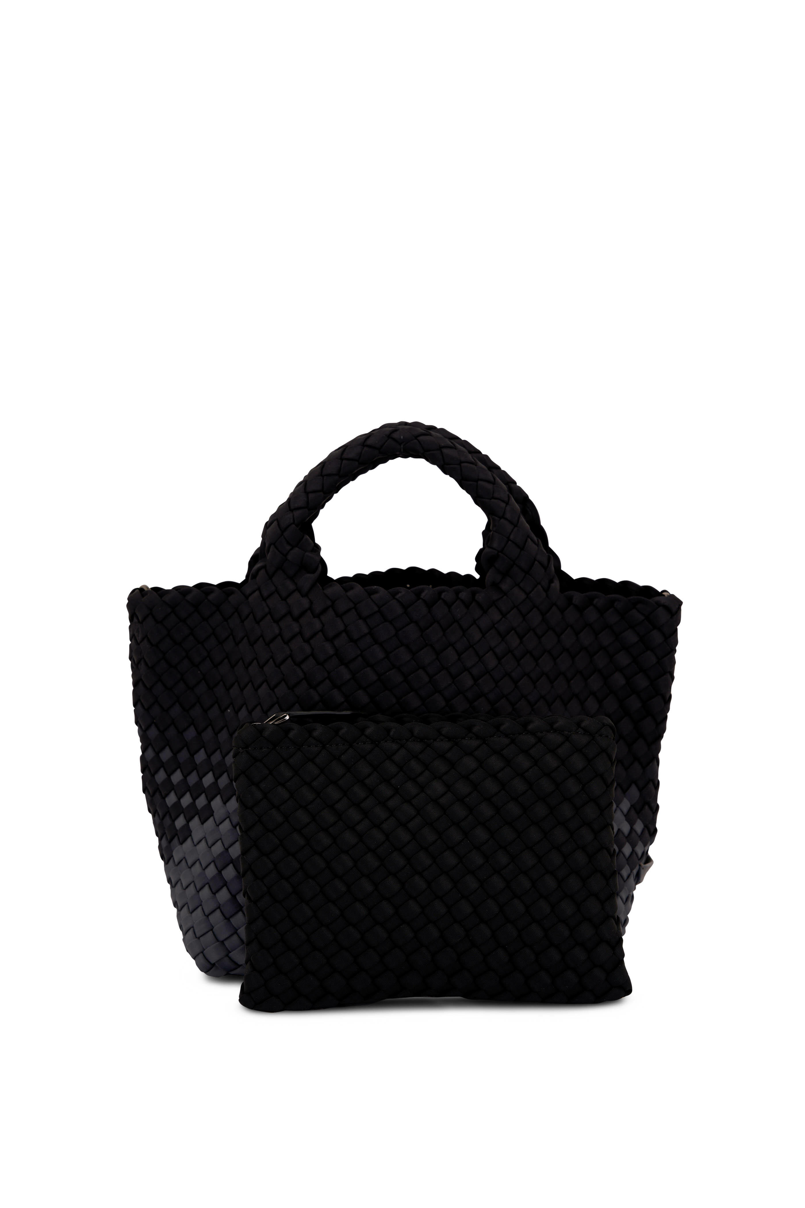 Naghedi - St. Barth's Olea Woven Dark Grey Tote Bag
