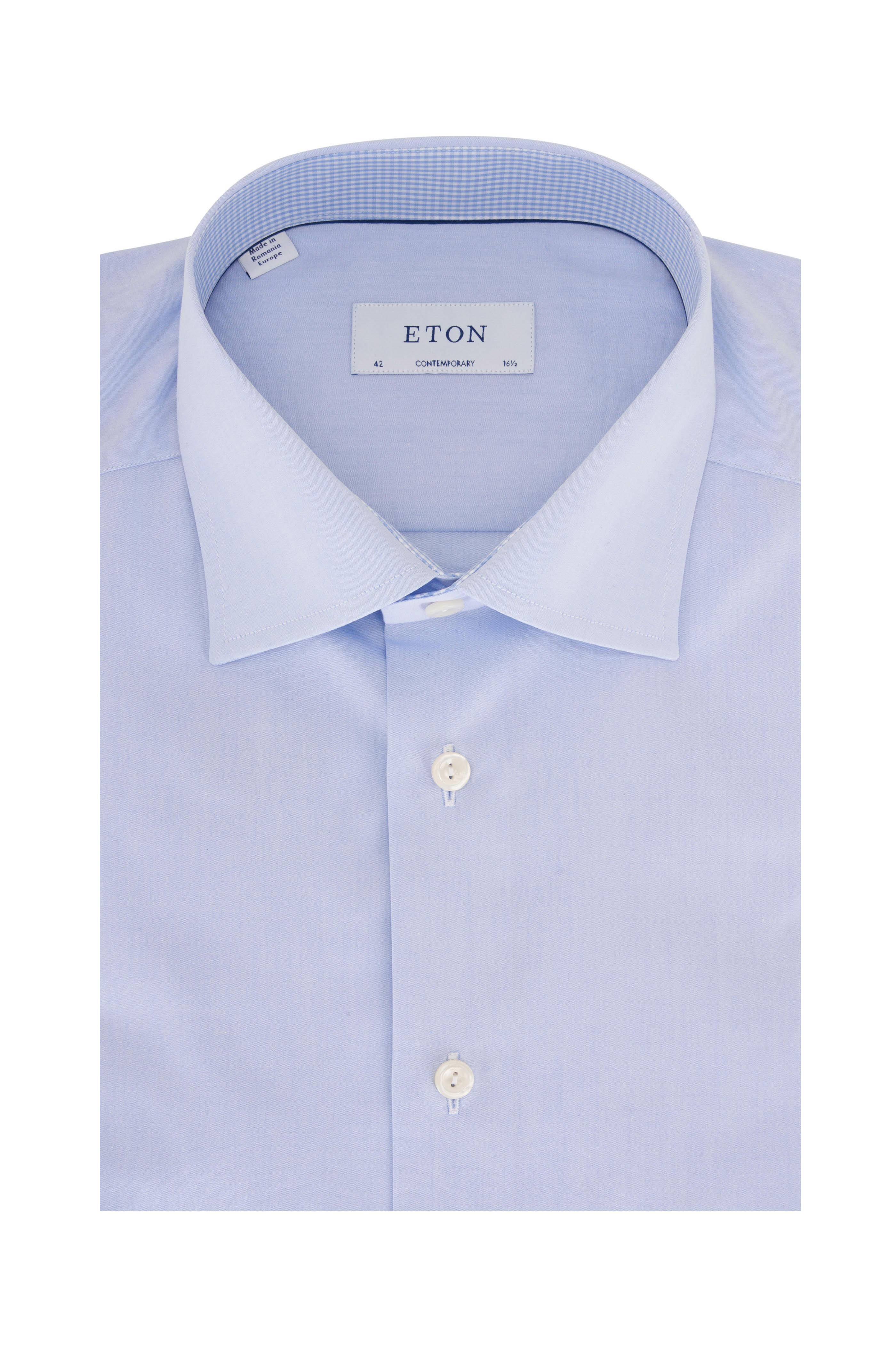 Eton - Light Blue Poplin Dress Shirt | Mitchell Stores