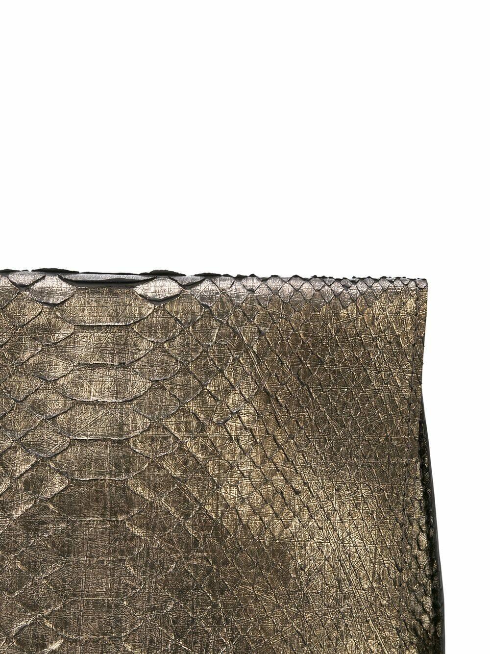 B May Bags - Dapple Metallic Copper Python Foldover Crossbody