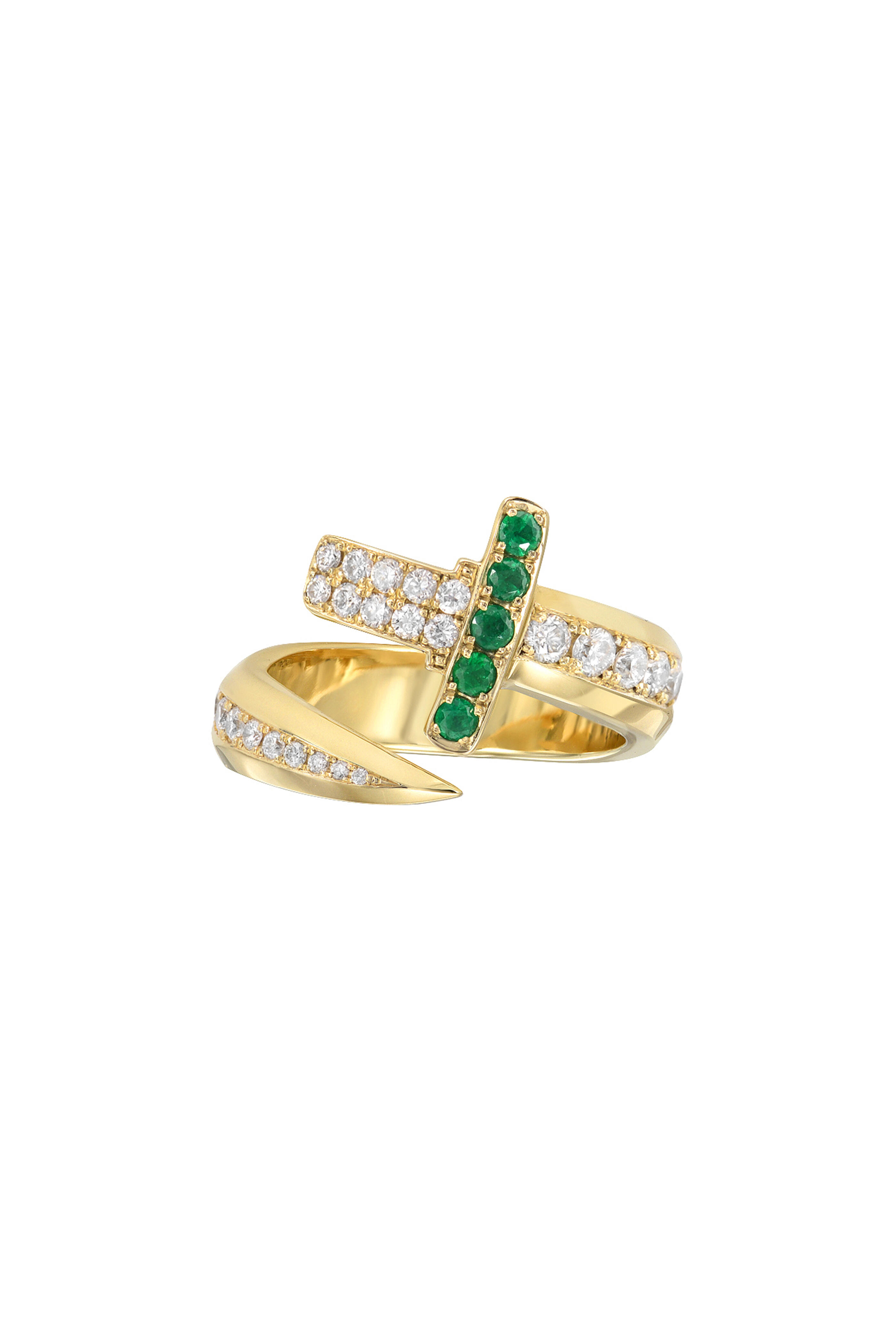 Dru - Diamond & Emerald Sword Ring | Mitchell Stores