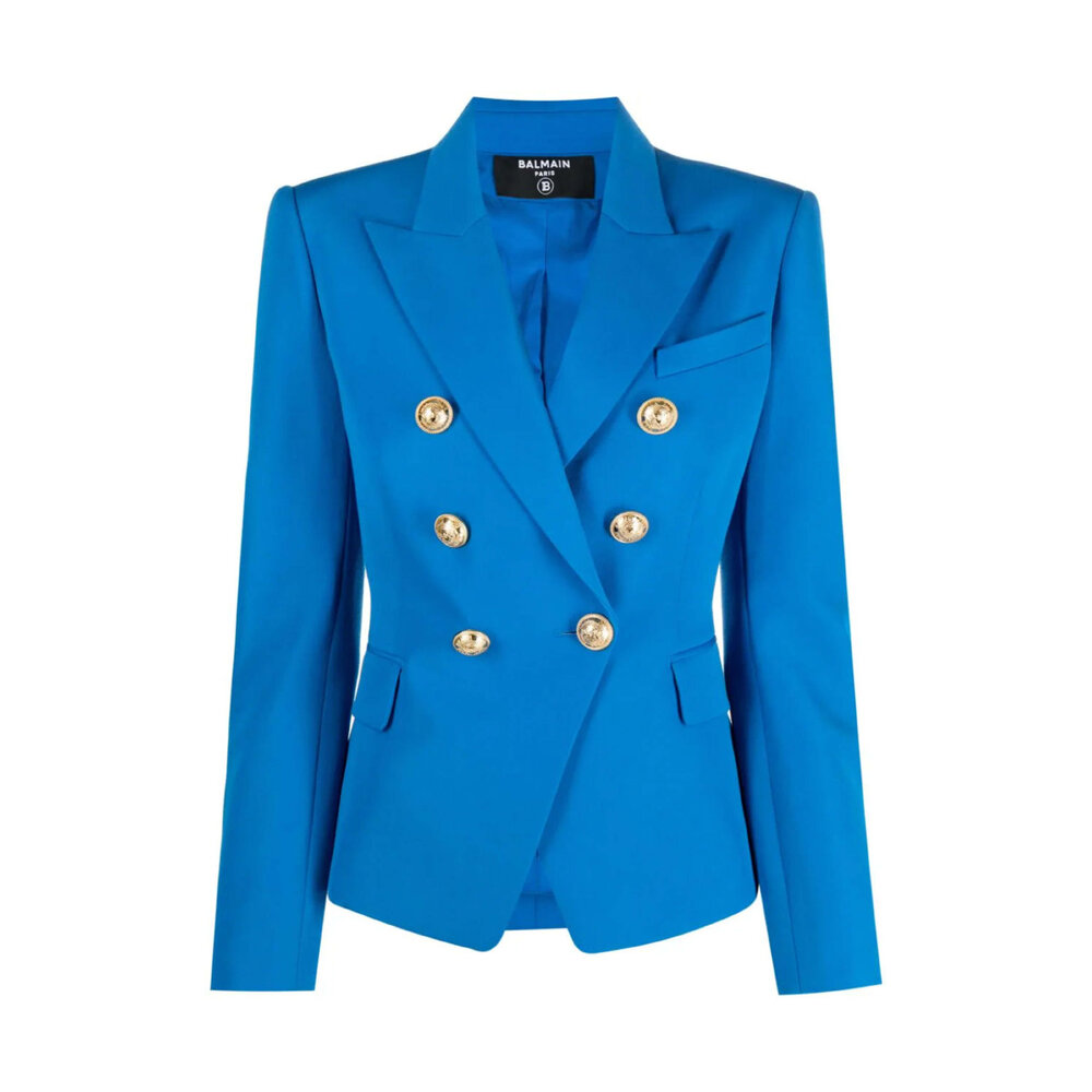 Balmain - Cobalt Double Breasted Jacket | Mitchell Stores