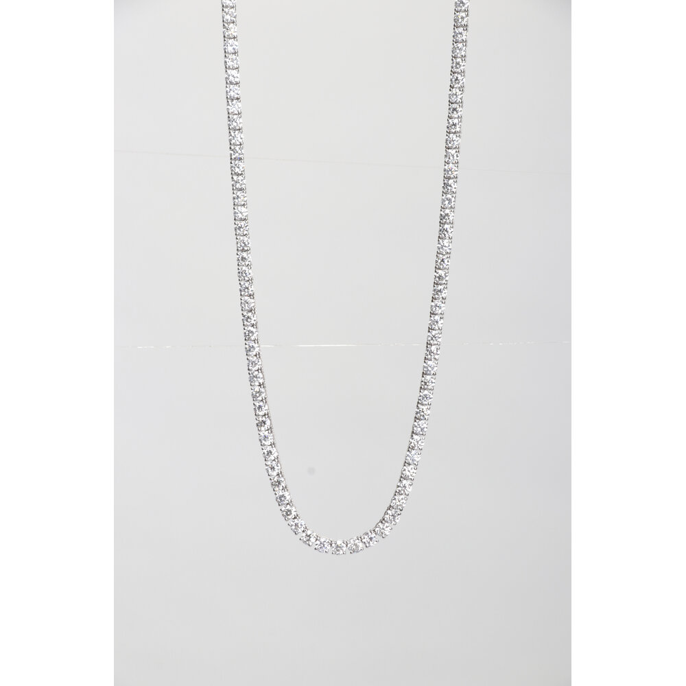Louis Newman - Four prong Diamond Tennis Necklace