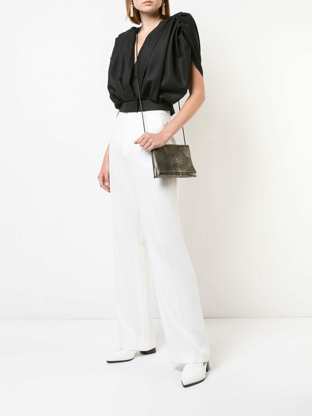 B May Bags - Dapple Metallic Copper Python Foldover Crossbody