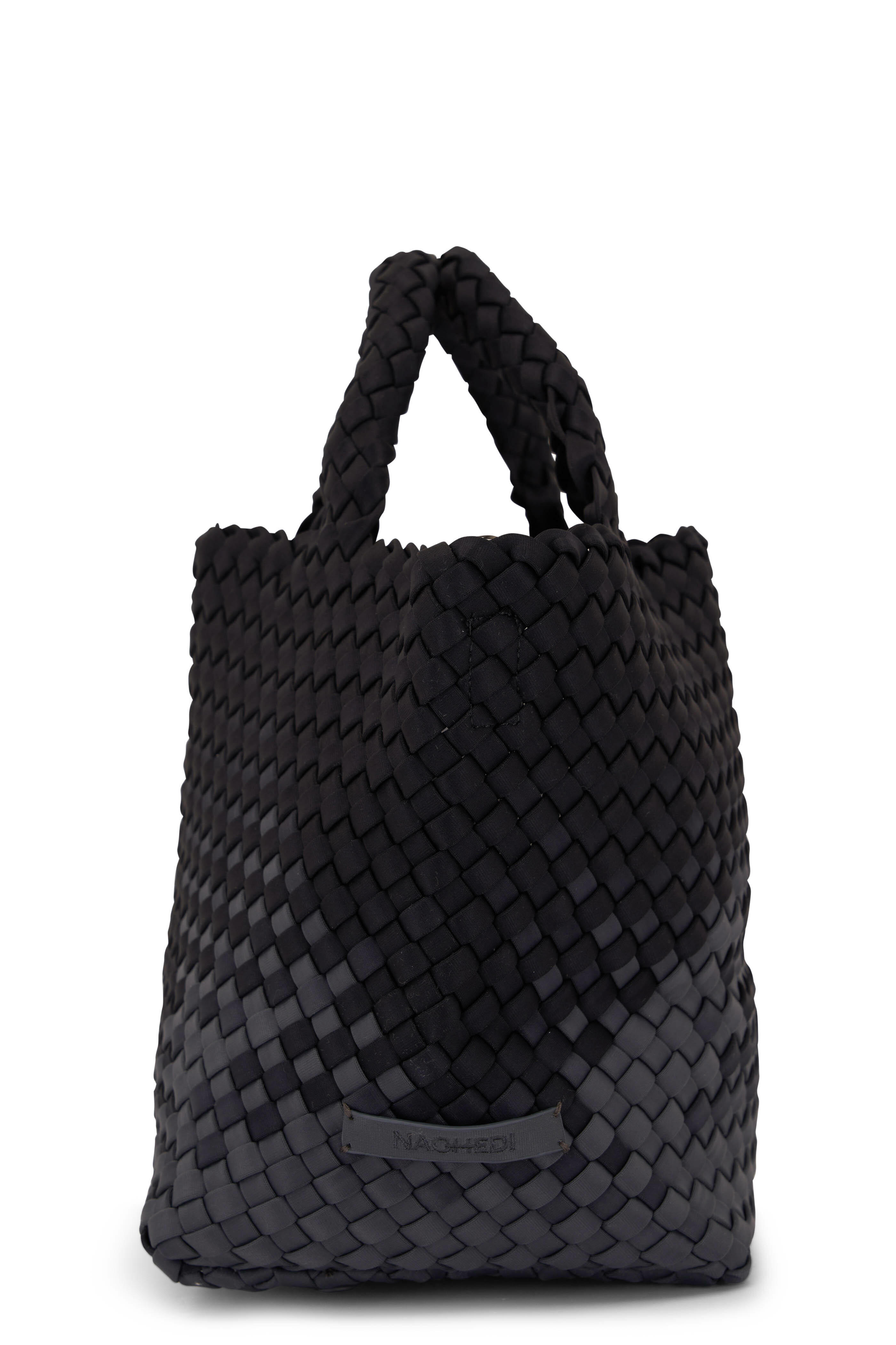Naghedi - St. Barth's Olea Woven Dark Grey Tote Bag