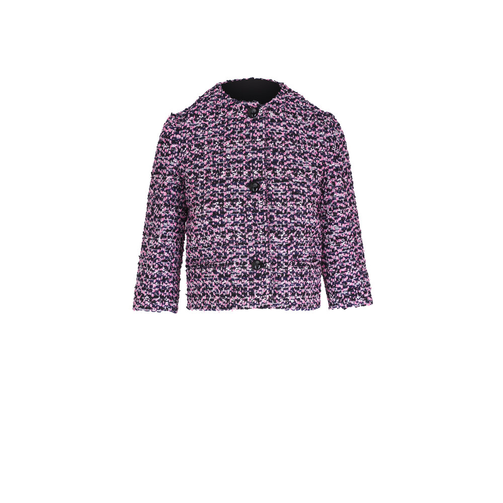 Valentino - Multicolor Ribbon Tweed Cropped Jacket