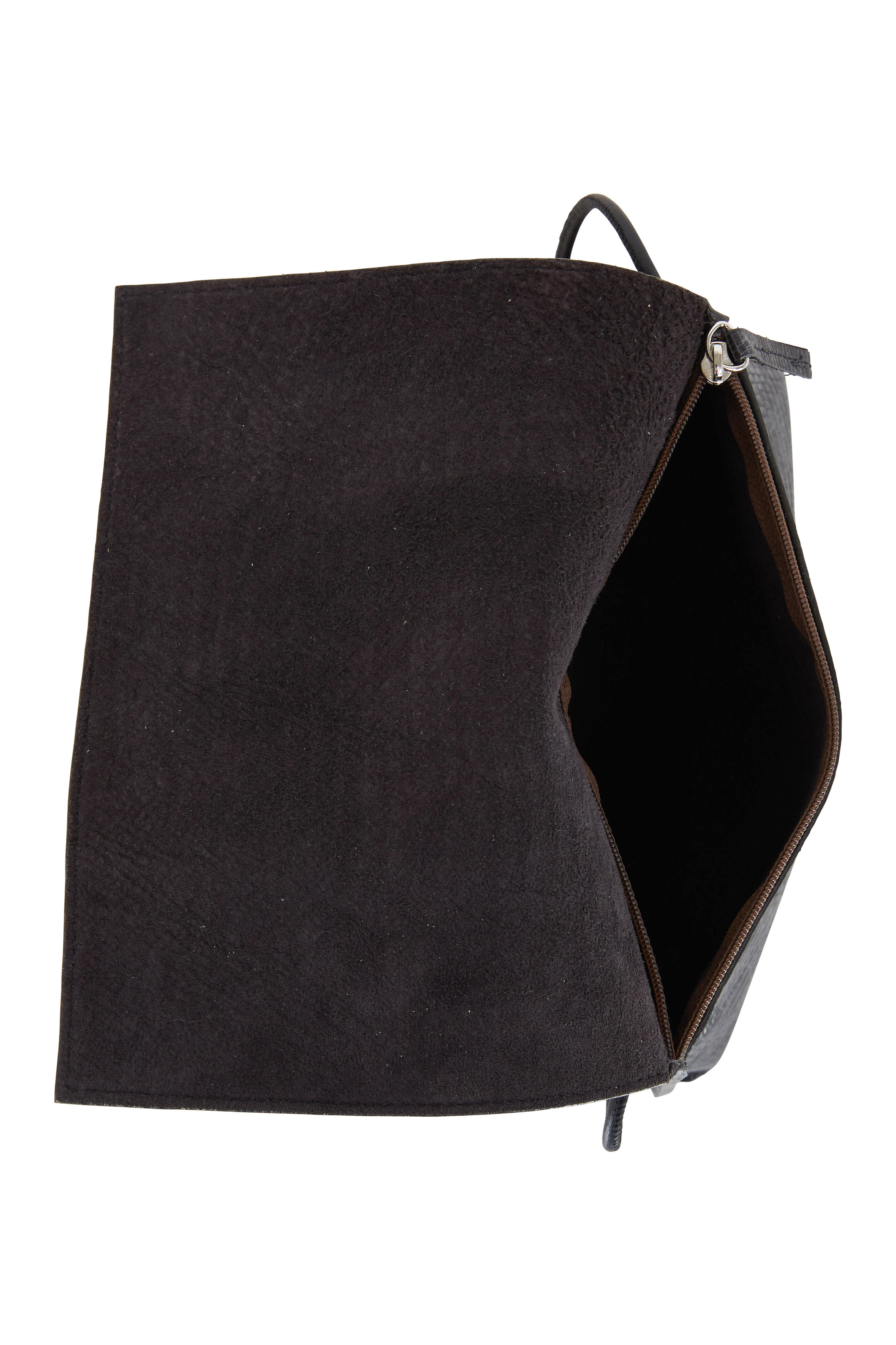 B May Bags - Black Lizard Print Leather Small Crossbody