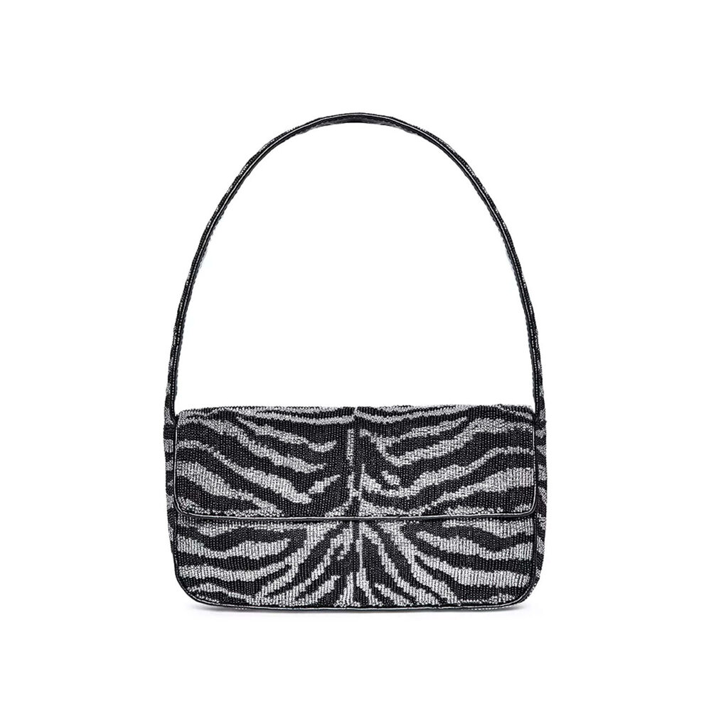 Staud - Tommy Beaded Zebra Shoulder Bag | Mitchell Stores