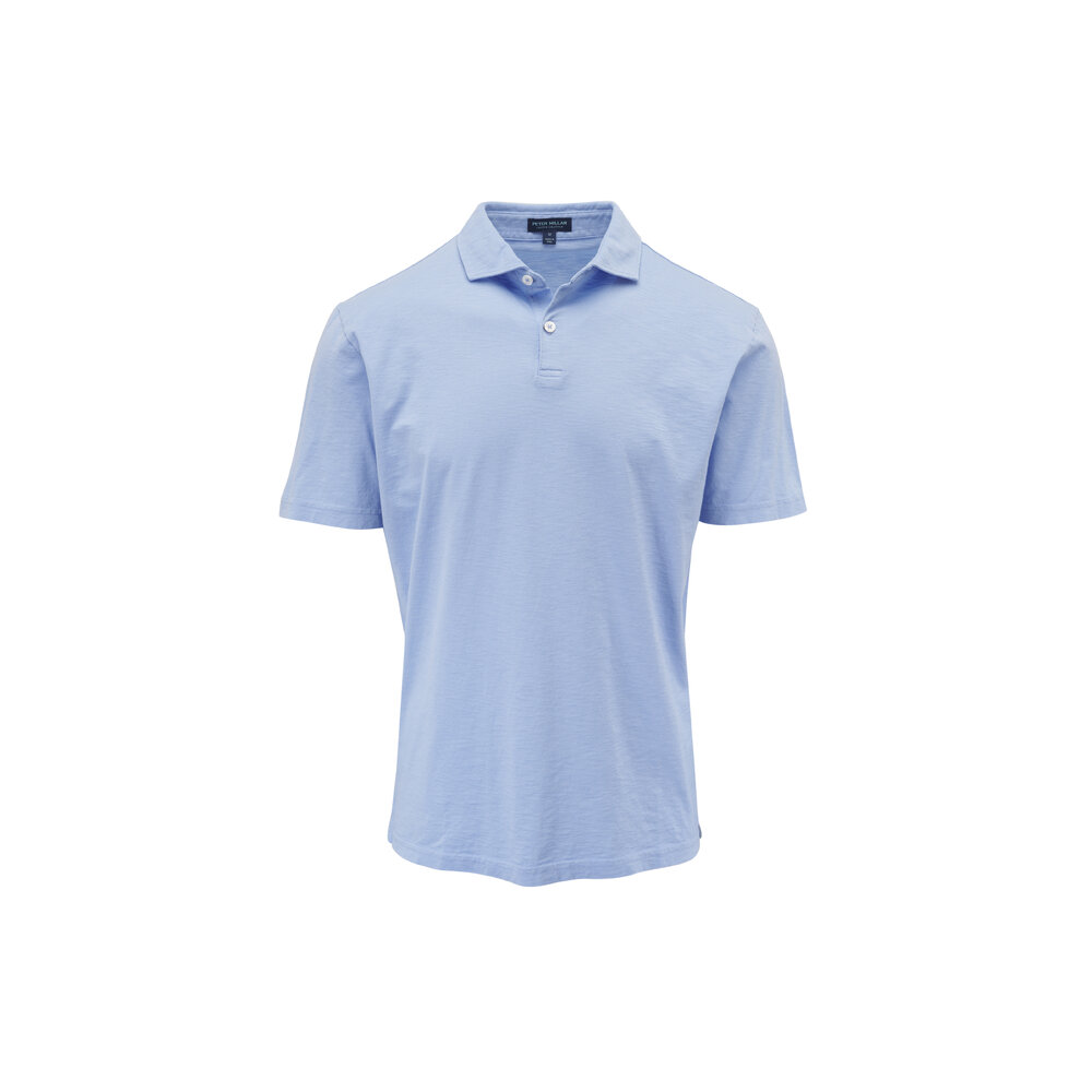Peter Millar - Journey Blue Cotton Polo | Mitchell Stores