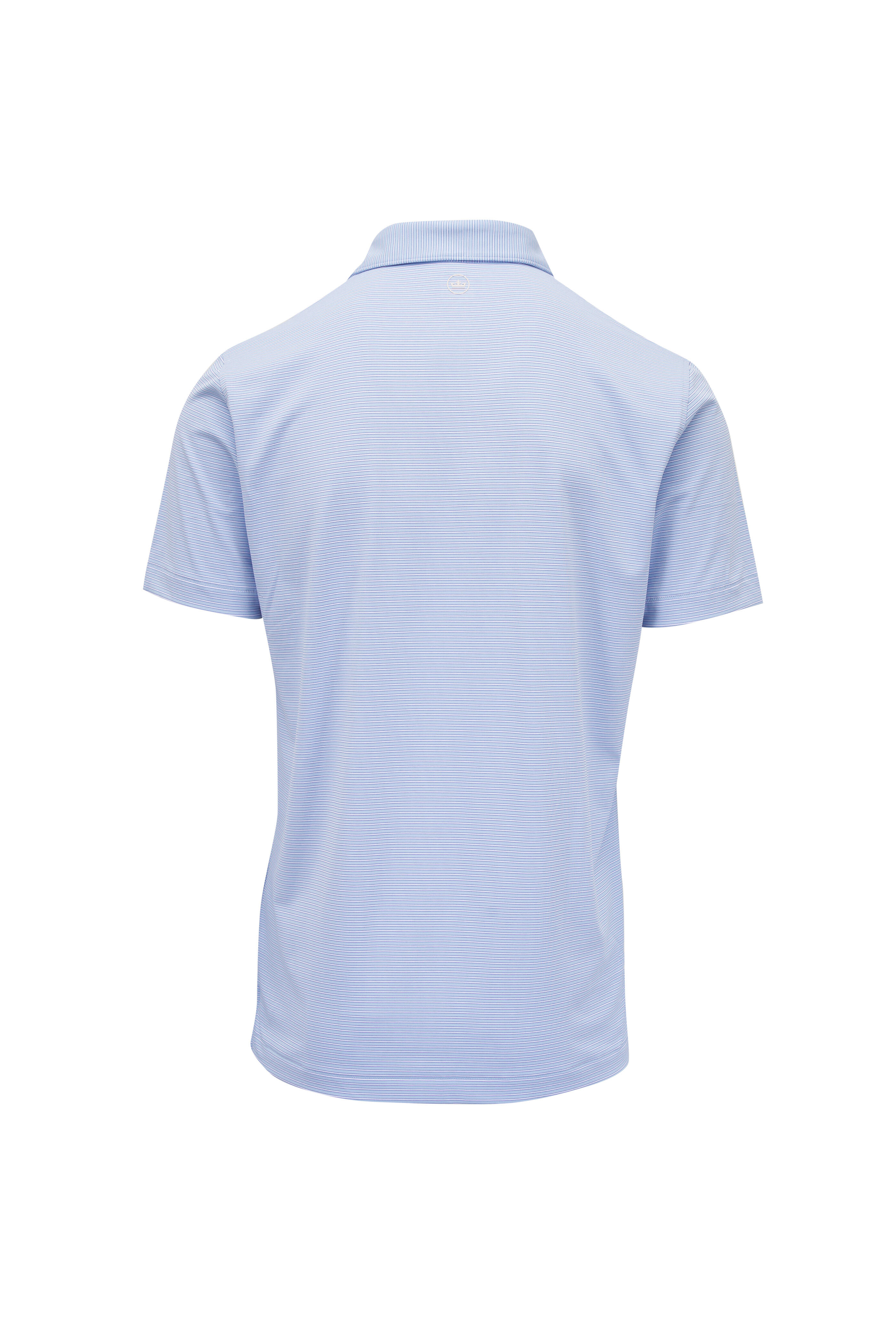 Peter Millar - Ambrose Performance Blue Frost Stripe Jersey Polo
