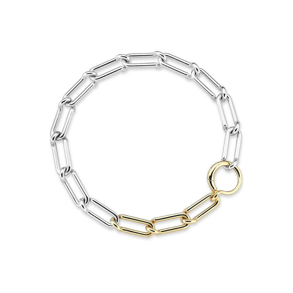 Kloto - 18k Yellow Gold and Sterling Silver Merge Bracelet