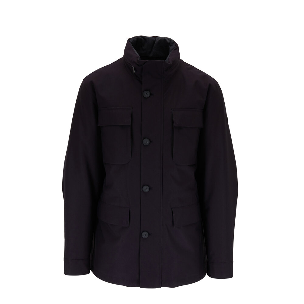 Z Zegna - Navy Blue Nylon Compact Safari Jacket