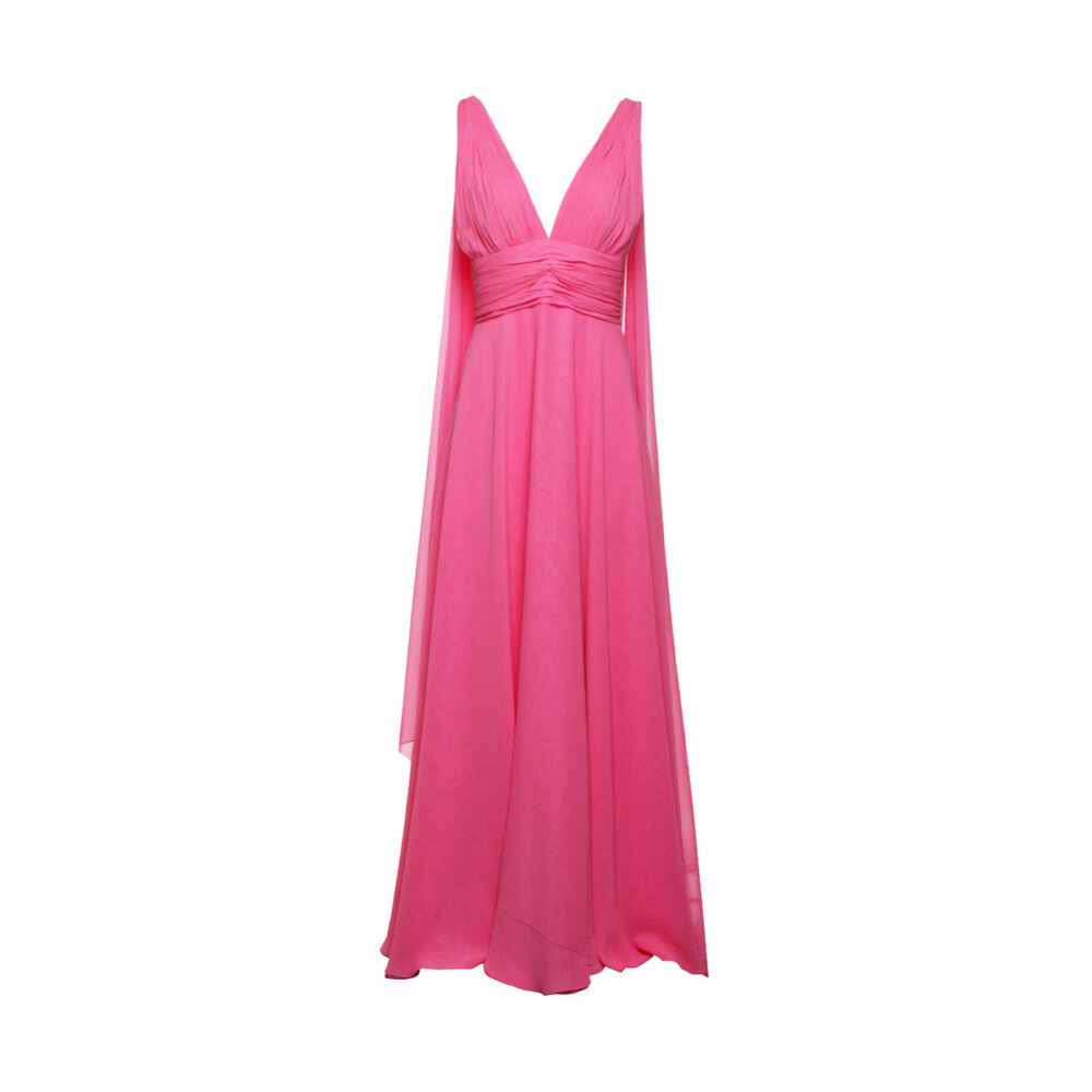 Naeem Khan - Sleeveless Chiffon Gown in Pink | Mitchell Stores