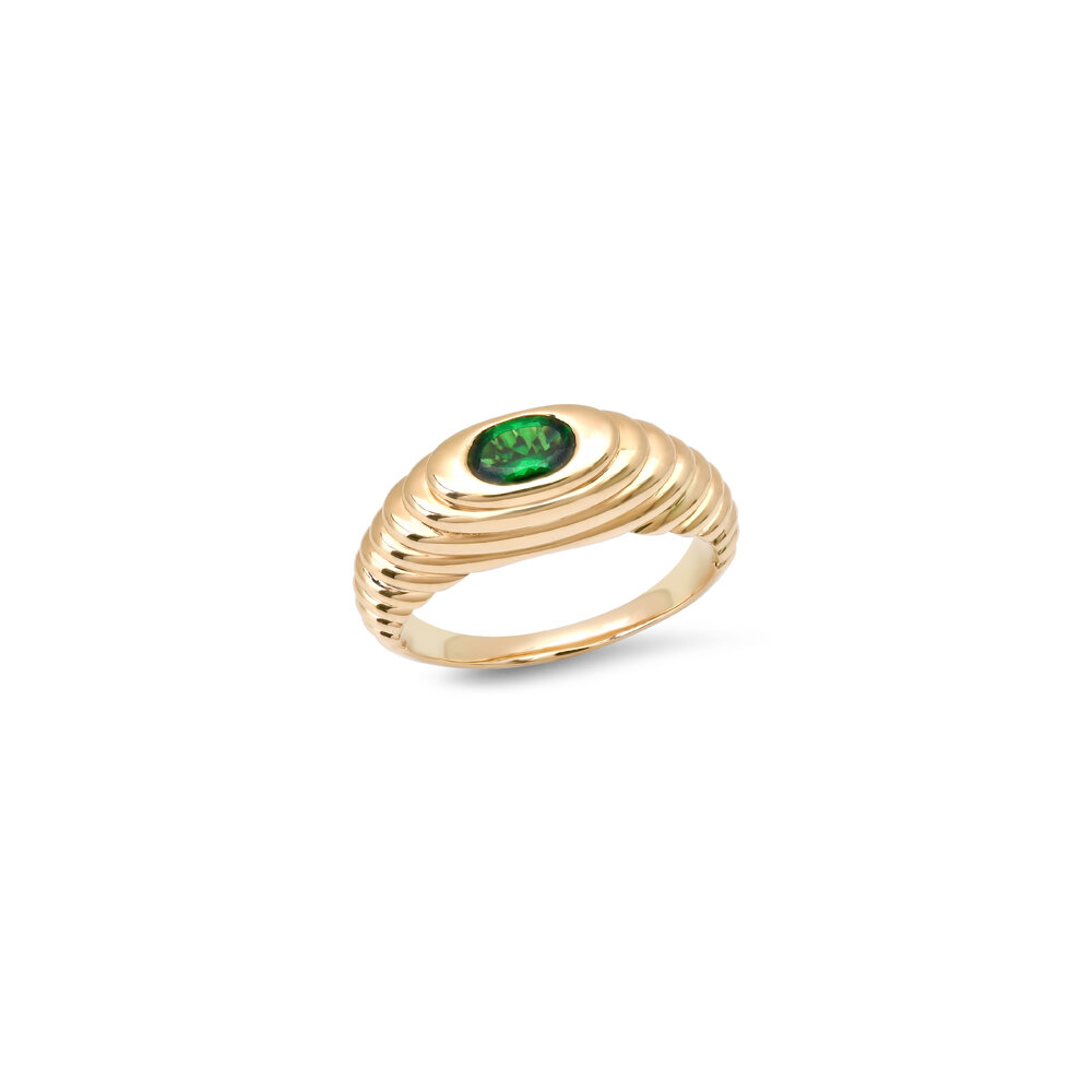 Helena Rose - 14k Yellow Gold Tsavorite Echo Ring