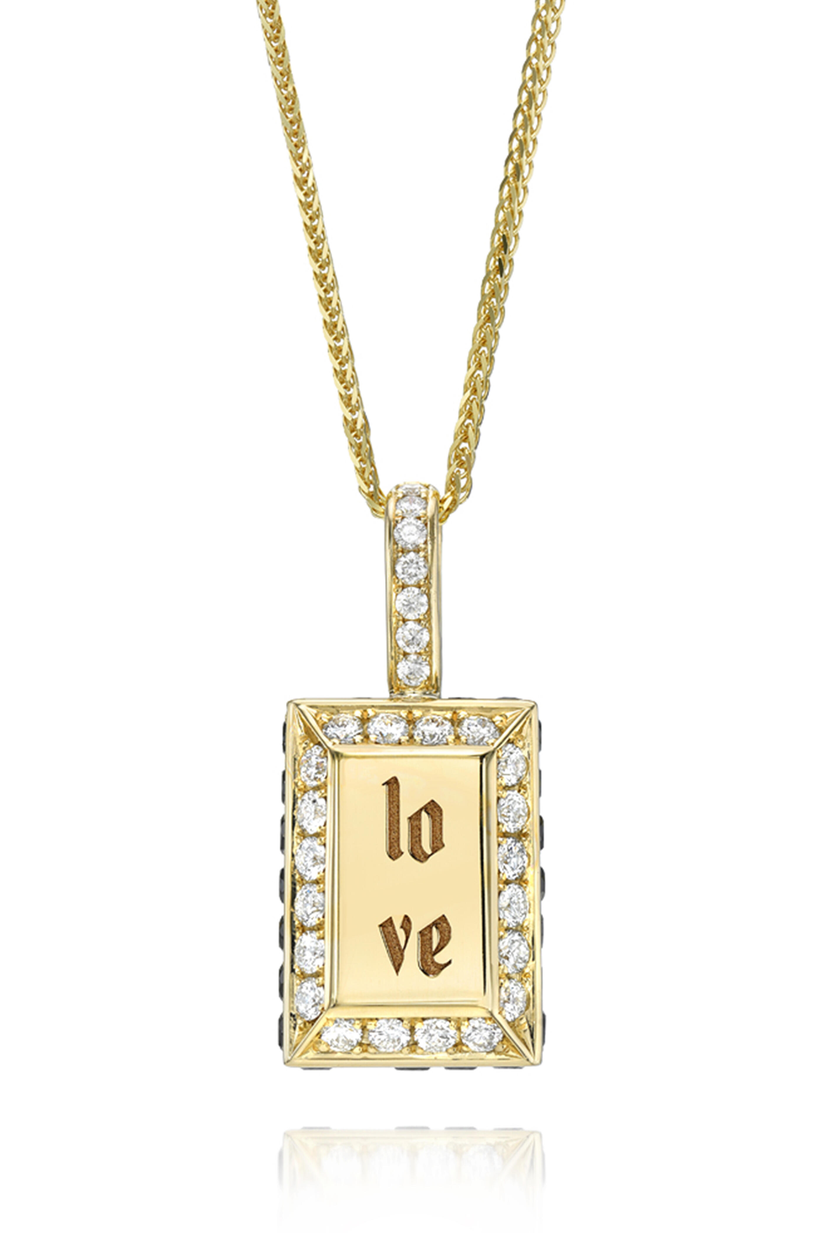 Dru - Black & White Diamond Love Nugget Pendant | Mitchell Stores