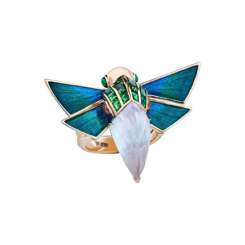 Stephen Webster - Mother of Pearl Jitterbug Cuckoo Bee Ring