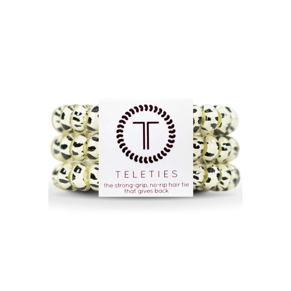 Teleties - Snow Leopard Large Spiral Hair Ties | Mitchell Stores
