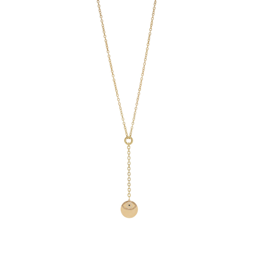 Genevieve Lau - Yellow Gold Evil Eye Necklace | Mitchell Stores