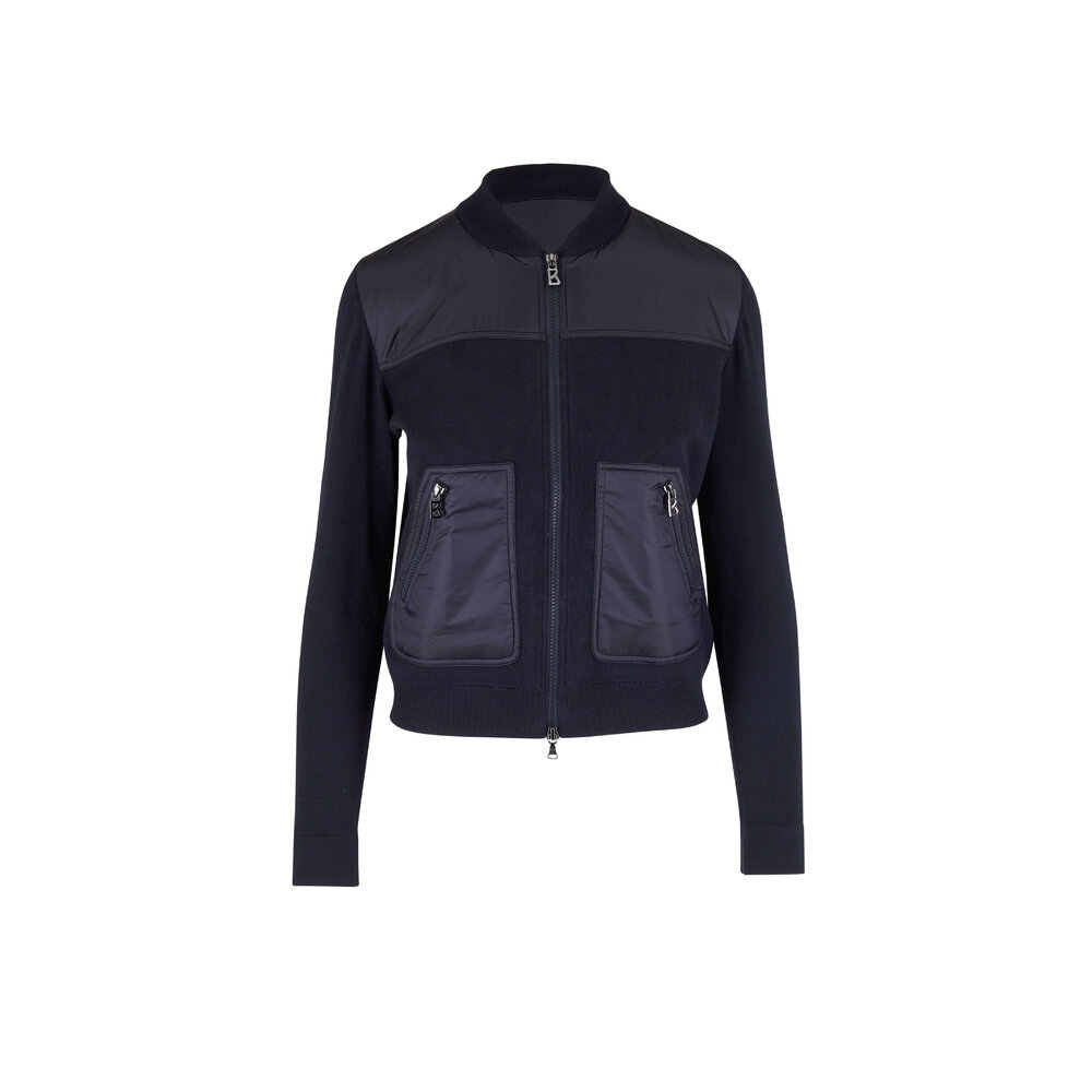 Bogner - Sona Navy Viscose Knit Jacket | Mitchell Stores