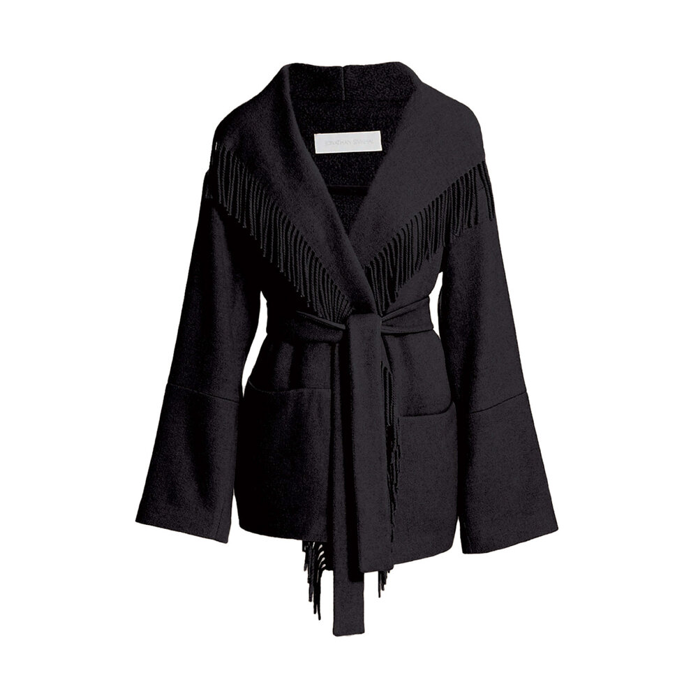 Simkhai - Black Rowen Fringe Jacket | Mitchell Stores
