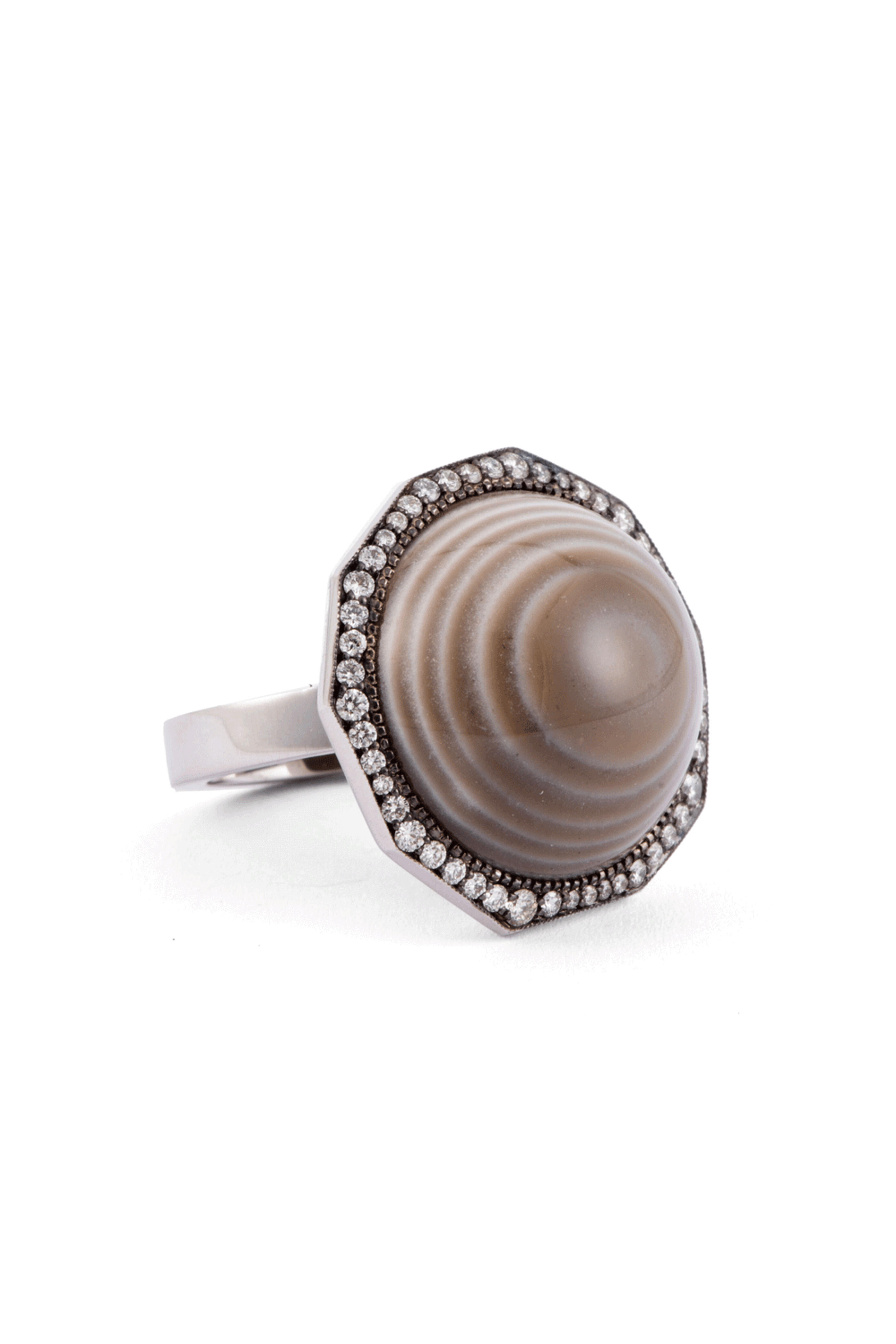 Sylva & Cie - Banded Polished Flint Ring | Mitchell Stores