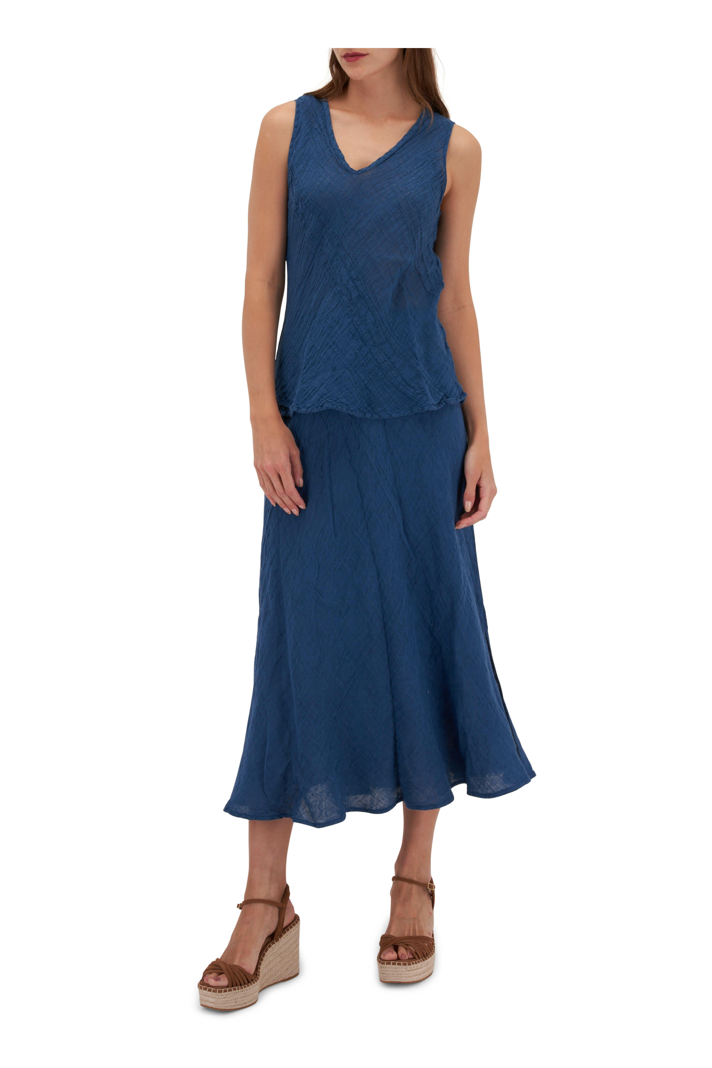 Stella Bianca - Denim Blue Mermaid Midi Skirt | Mitchell Stores