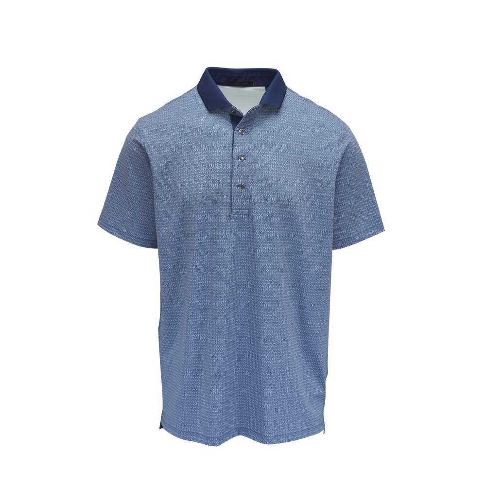 Greyson - Fjord Blue Block G Polo | Mitchell Stores