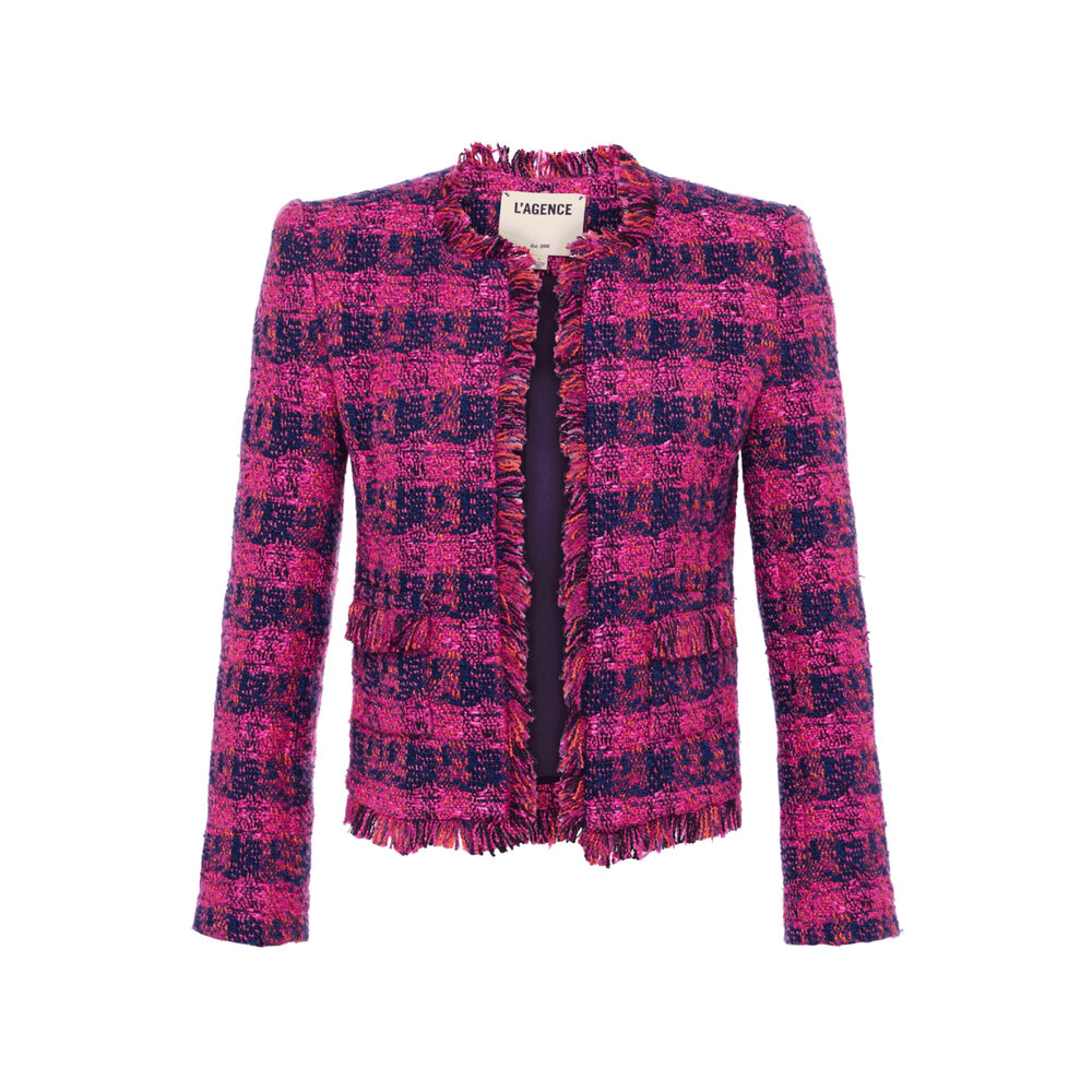 L'Agence - Midnight Acai Ruby Tweed Angelina Blazer