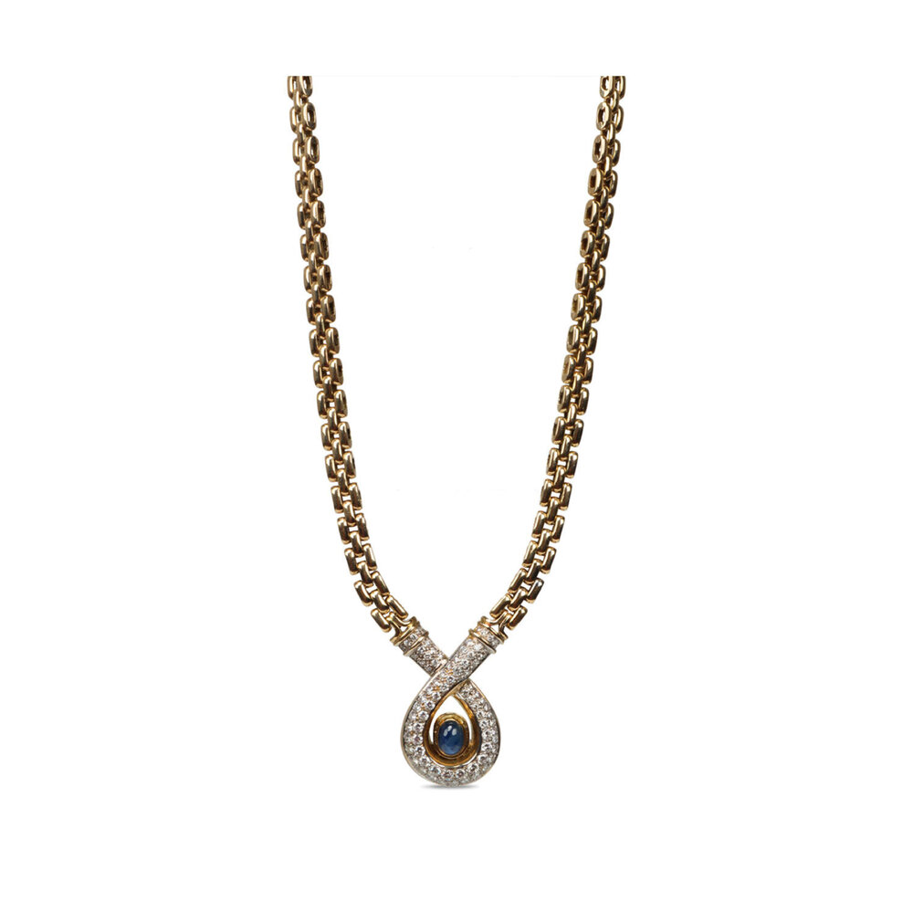 Excalibur - Sapphire and Diamond Egyptian Necklace