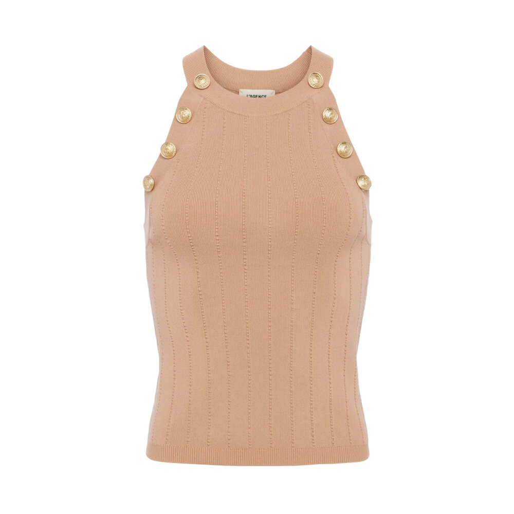 L'Agence - Toffee High Neck Rosemary Tank | Mitchell Stores
