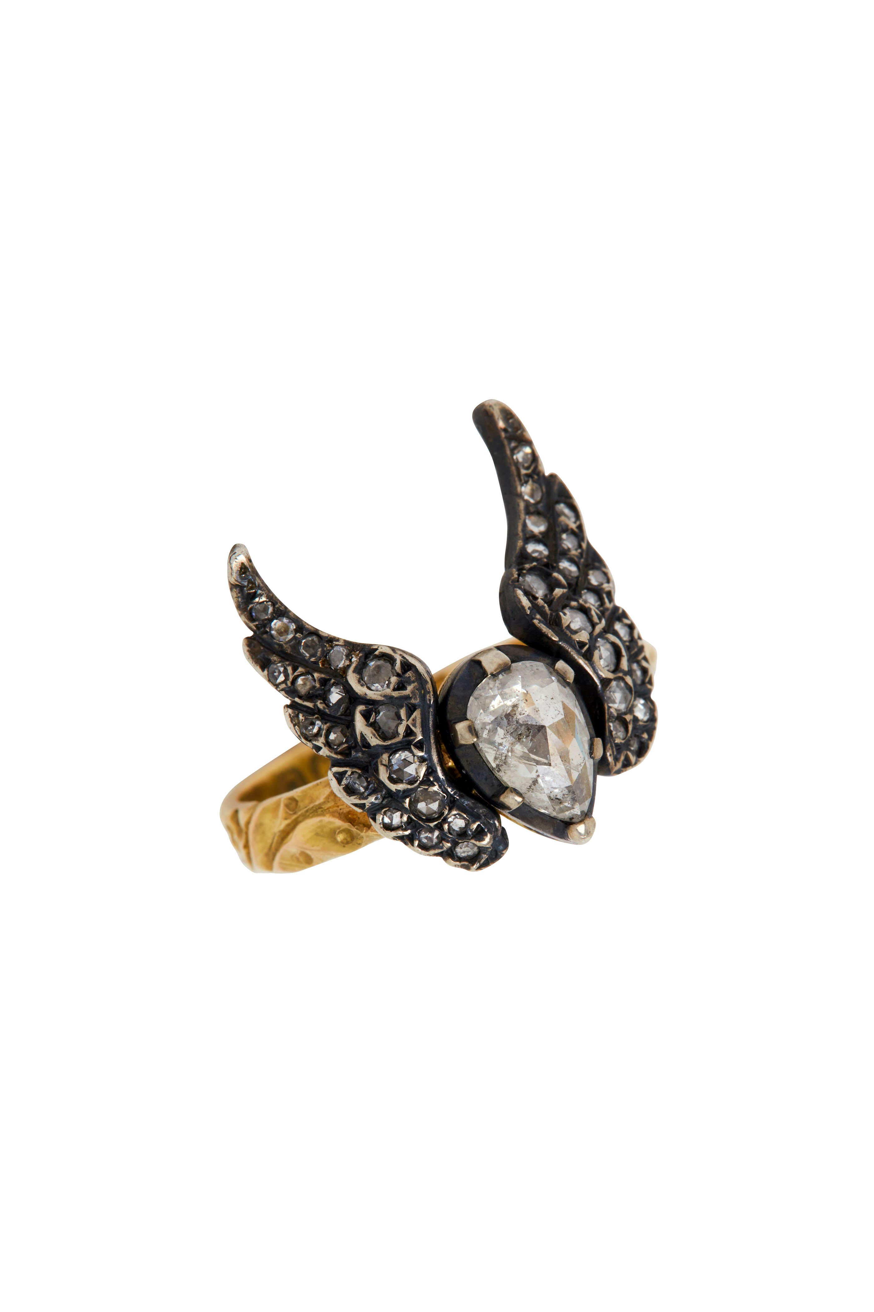 Fred Leighton - Rose Cut Diamond Wing Ring | Mitchell Stores