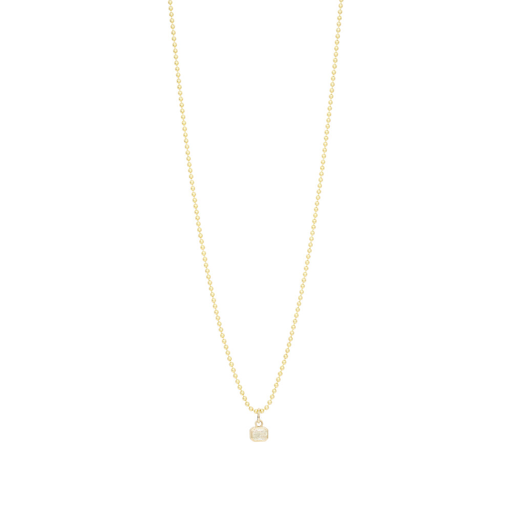 Genevieve Lau - 14k Yellow Gold Diamond Ball Chain Necklace